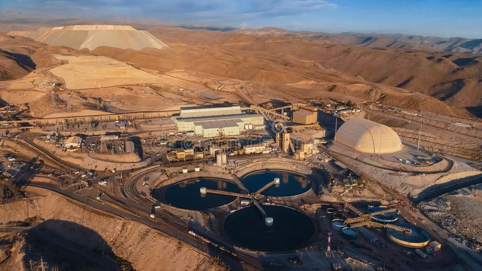 Open Pit Mine Mineral Processing Plant Stock Photo - Image of stockpile ...