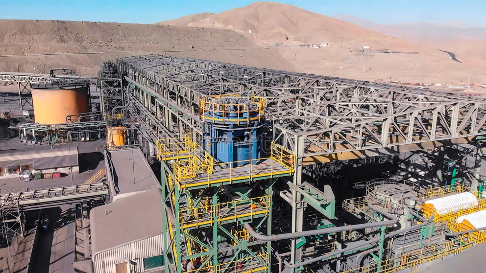 Open Pit Mine Mineral Processing Plant Stock Image - Image of grinding ...