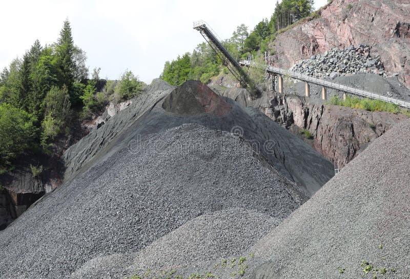 Open Pit Mine for Mining Ore and Construction Material Stock Image ...