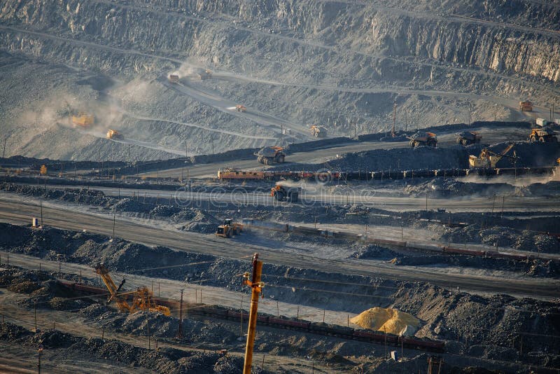 Open Pit Mine in Mining and Processing Plant Stock Image - Image of ...