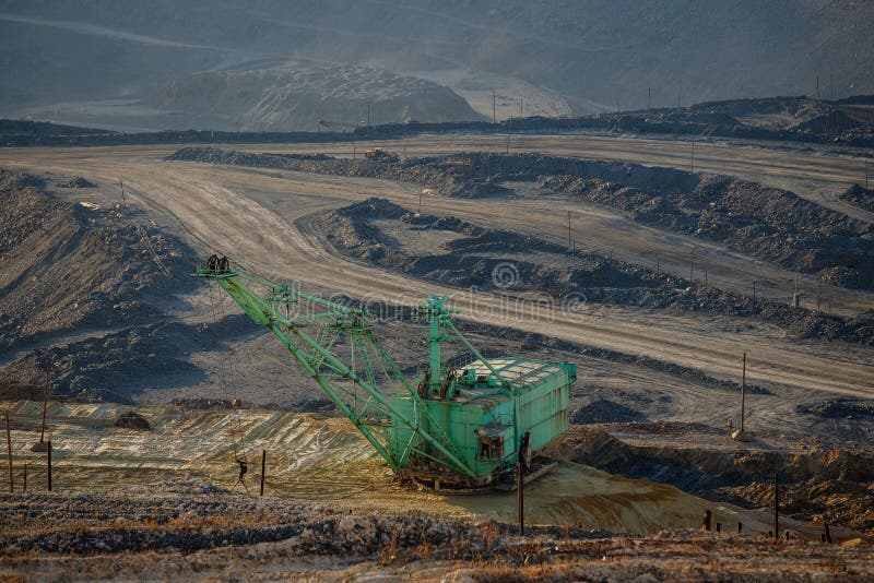 Open Pit Mine in Mining and Processing Plant Stock Image - Image of ...