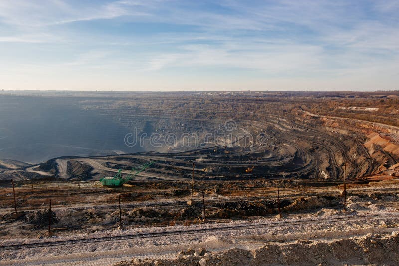 Open Pit Mine in Mining and Processing Plant Stock Photo - Image of ...