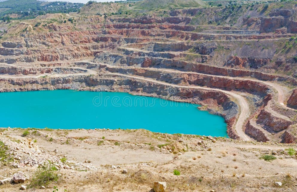 Open pit mine stock image. Image of coal, blast, equipment - 101843947