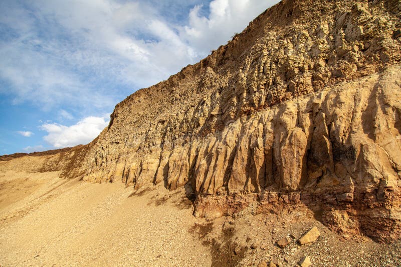 Open Pit Mine. Quarry Geological Exposure. Sunny Day Stock Image ...