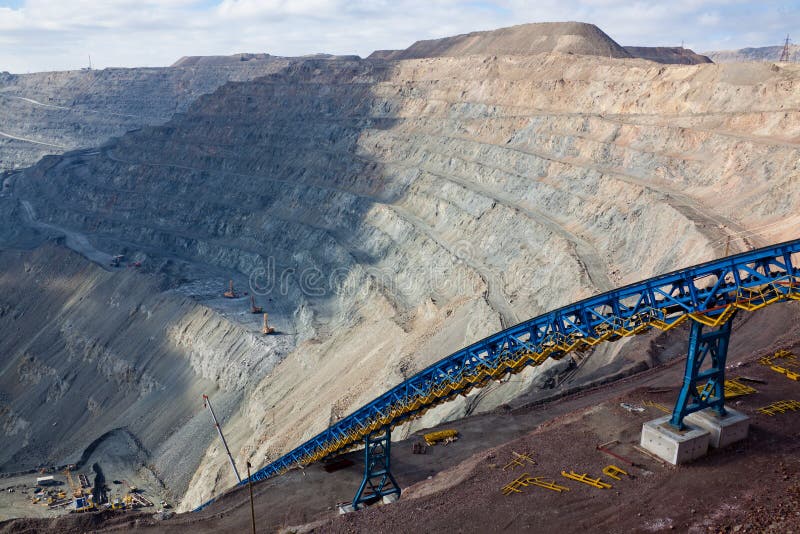 Open pit mining stock photo. Image of deposit, roads - 17054816