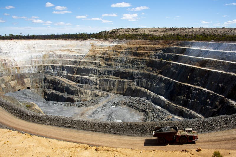 Open Pit Mining stock image. Image of heavy, quarry - 275707843