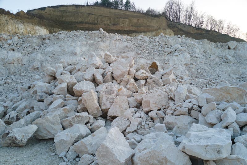 Open Pit Mining of Construction Sand Stone Materials Stock Image ...