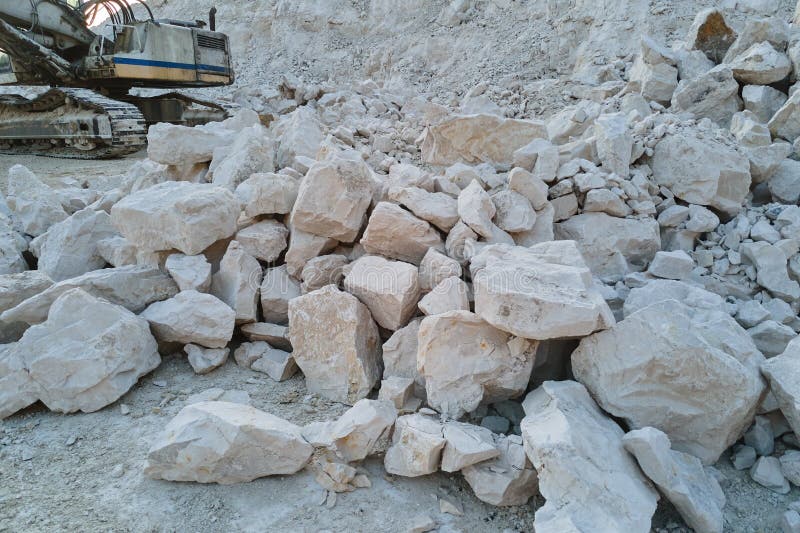 Open Pit Mining of Construction Sand Stone Materials Stock Photo ...