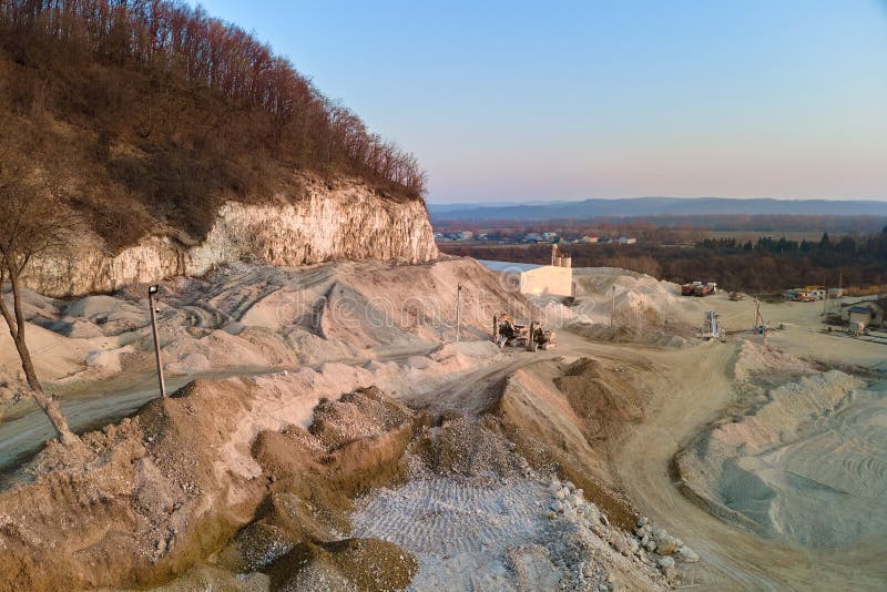 Open Pit Mining of Construction Sand Stone Materials Stock Image ...