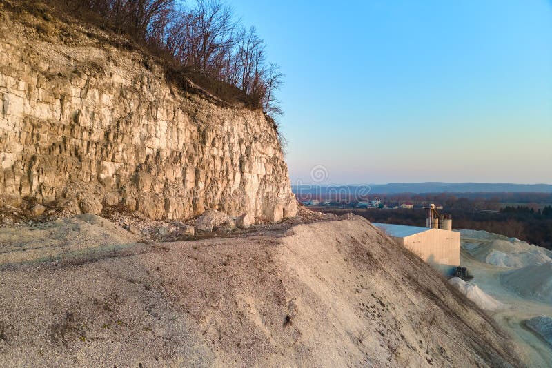 Open Pit Mining of Construction Sand Stone Materials Stock Photo ...