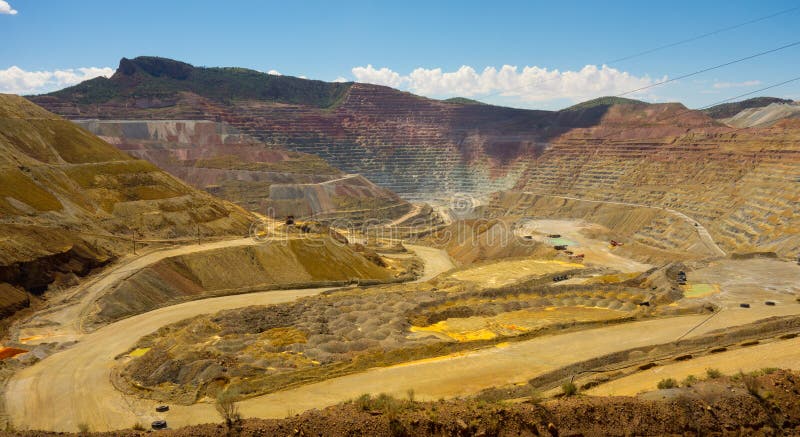 Open Pit Mining in the Dessert Stock Image - Image of operation, copper ...
