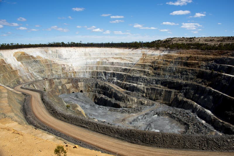 Open Pit Mining stock image. Image of machine, yellow - 275707835