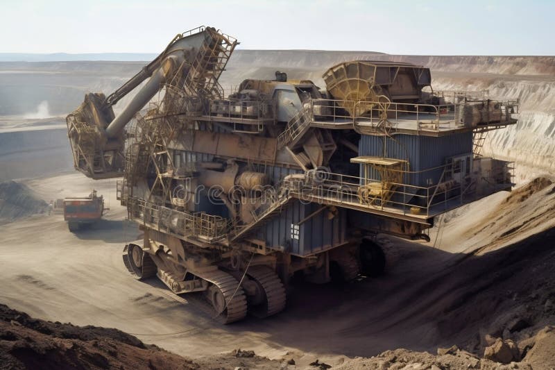 Open-Pit Mining Operation with Modern Green Technology. Generative Ai ...
