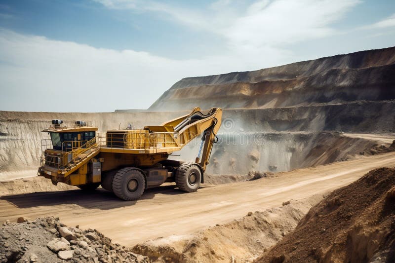 Open-Pit Mining Operation with Modern Green Technology. Generative Ai ...