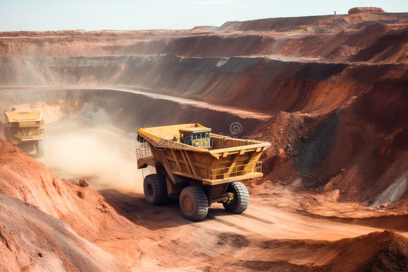Open-Pit Mining Operation with Modern Green Technology. Generative Ai ...