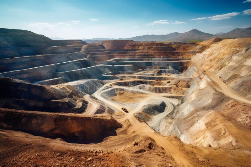 Open-Pit Mining Operation with Modern Green Technology. Generative Ai ...