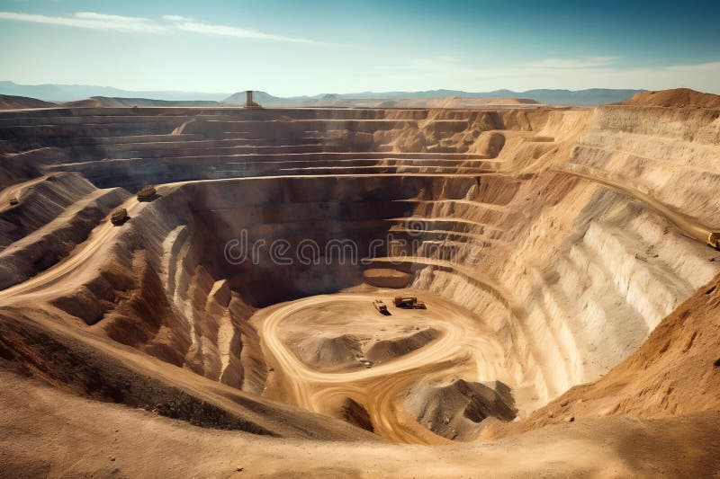 Open-Pit Mining Operation with Modern Green Technology. Generative Ai ...