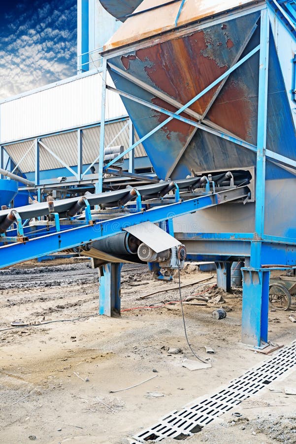 Open Pit Mining and Processing Plant for Crushed Stone Stock Image ...