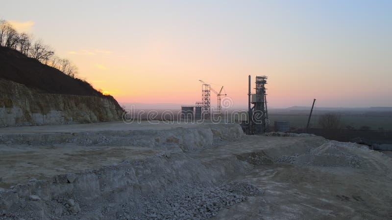 Open Pit Mining Site of Construction Sand Stone Materials with ...