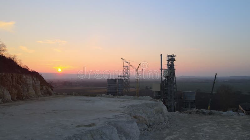 Open Pit Mining Site of Construction Sand Stone Materials with ...