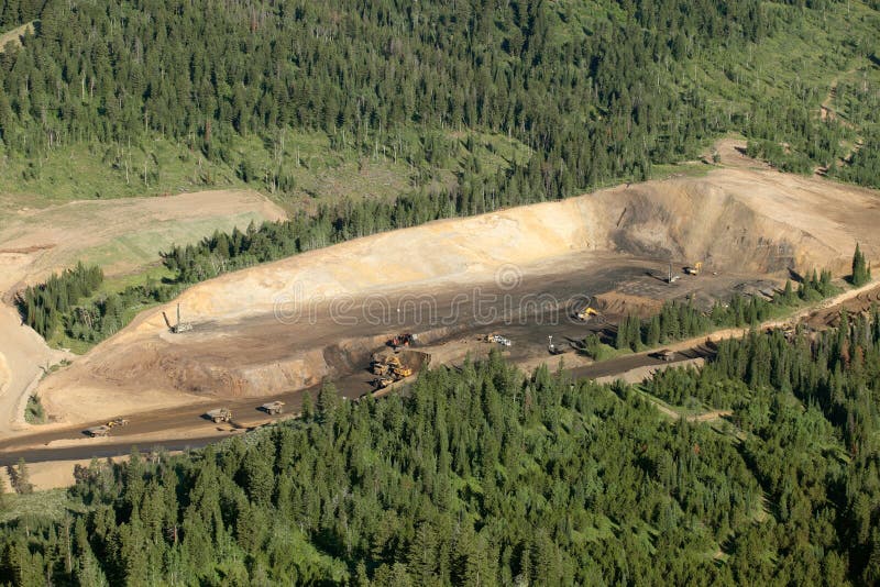 An Open Pit Phosphate Mine. Stock Image - Image of deep, open: 162340925