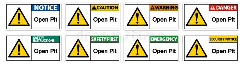 Open Pit Sign Isolate on White Background,Vector Illustration EPS.10 ...