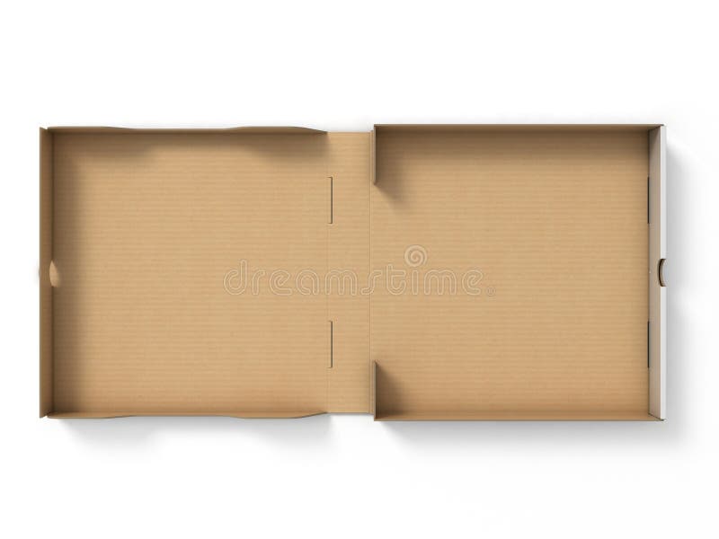 Open pizza box side view stock illustration. Illustration of copyspace ...