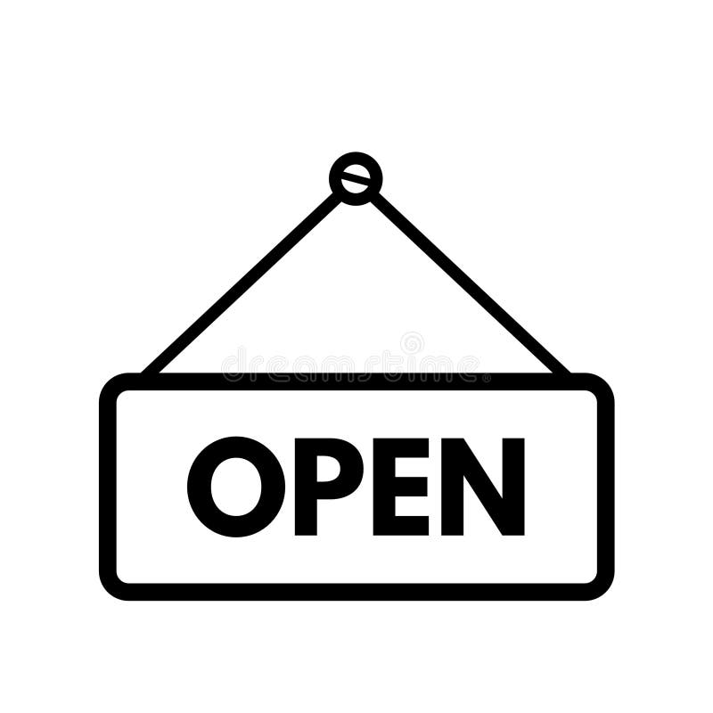 Open Placard, Label - Vector Icon Stock Vector - Illustration of ...
