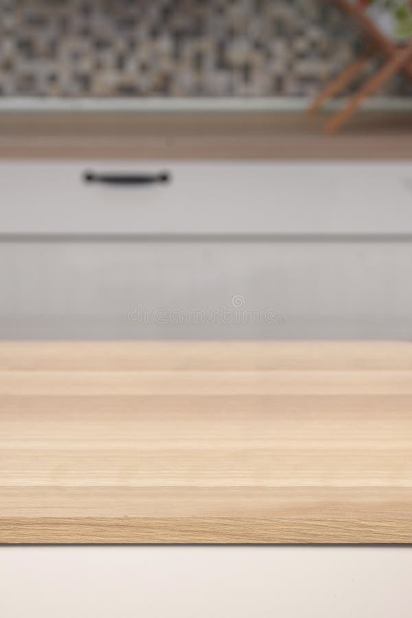 Open Plan Empty Counter Top in Kitchen Stock Image - Image of lunch ...