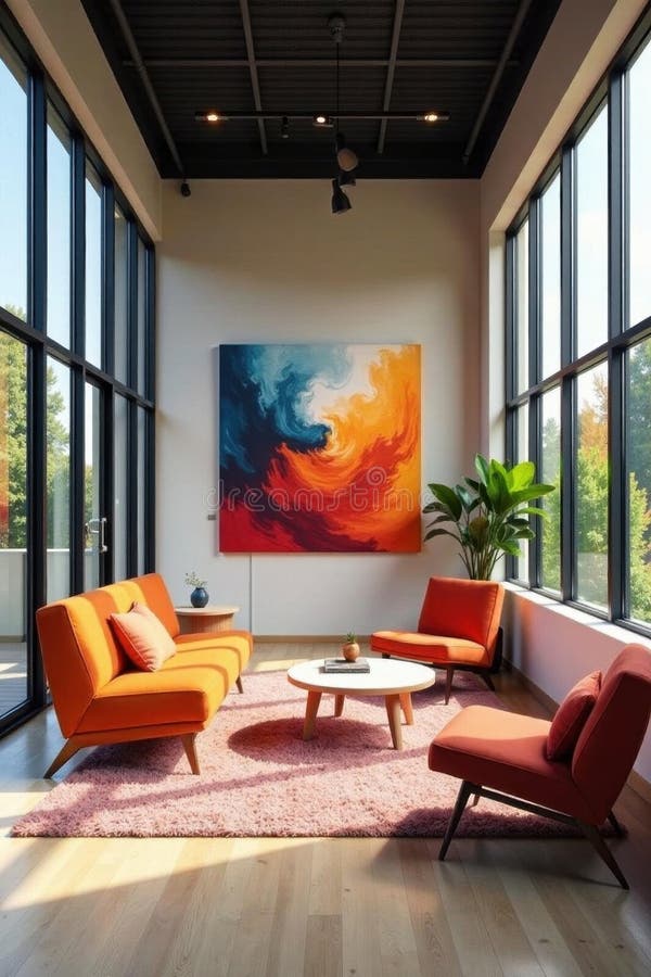 Open Plan, Large Windows, Abstract Art, Comfy Seating, Palette, Windows ...