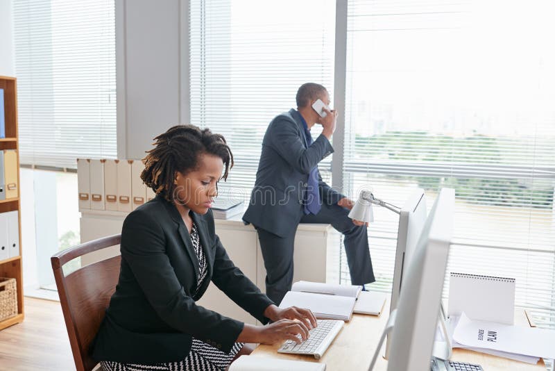 Open Plan Office Focused on Work Stock Photo - Image of talking, desk ...