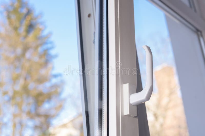 Open Plastic Vinyl Window during Summer Day Stock Photo - Image of ...