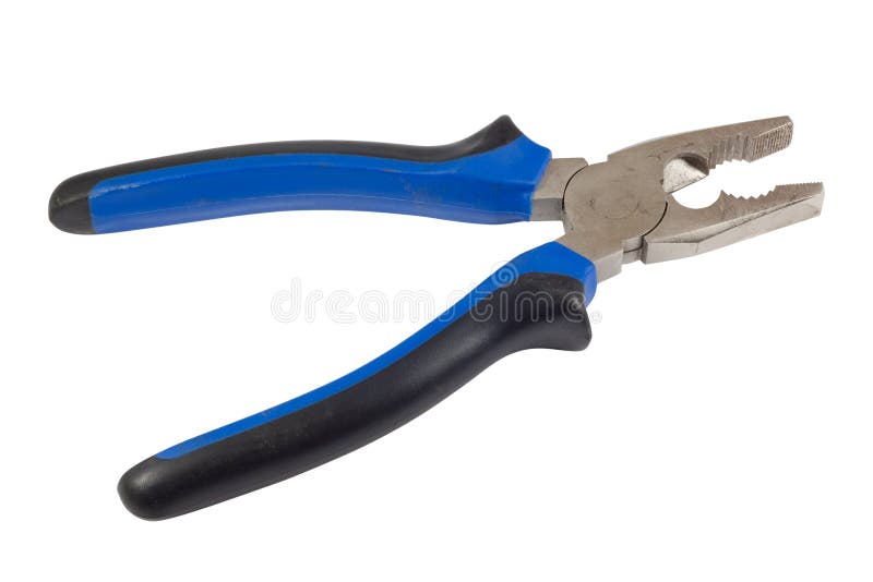 Pliers with Black and Blue Handle Stock Image - Image of path, grip ...