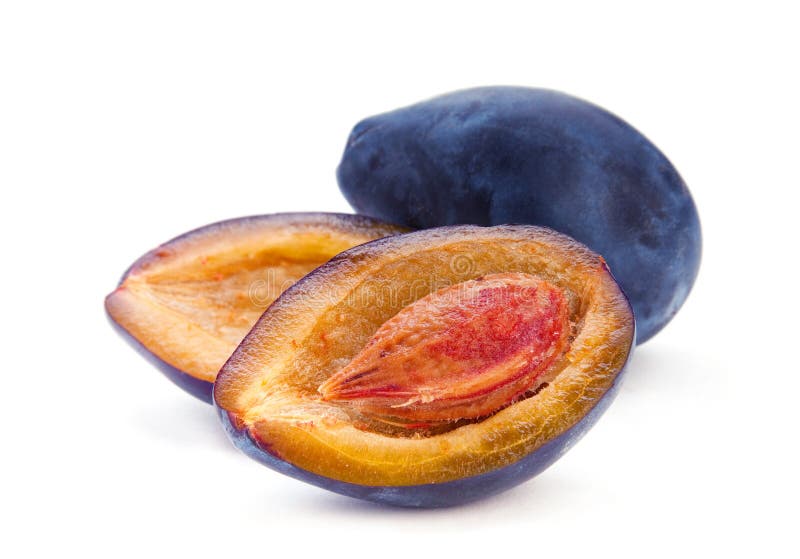 Plum with seed stock photo. Image of close, gourmet, nature - 3106050