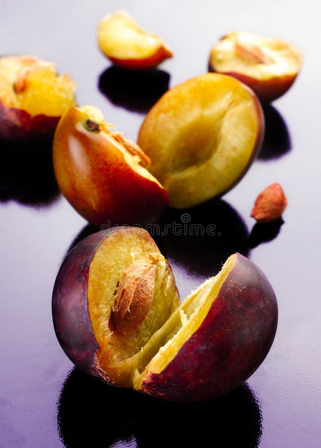 Plums and cinnamon stock image. Image of violet, cinnamon - 16083665