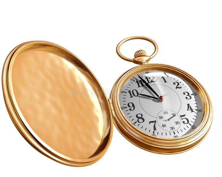 Open pocket watch stock illustration. Illustration of reflection - 6260753