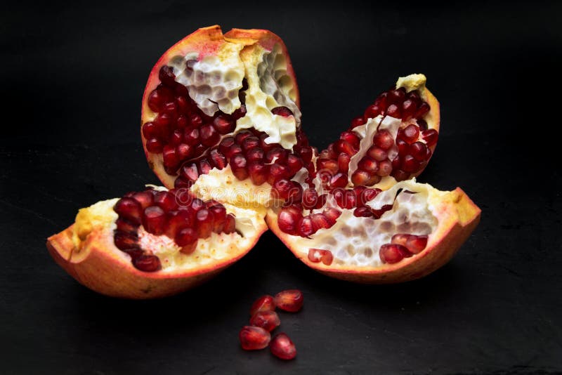 Open pomegranate fruit stock image. Image of uncooked - 61913021