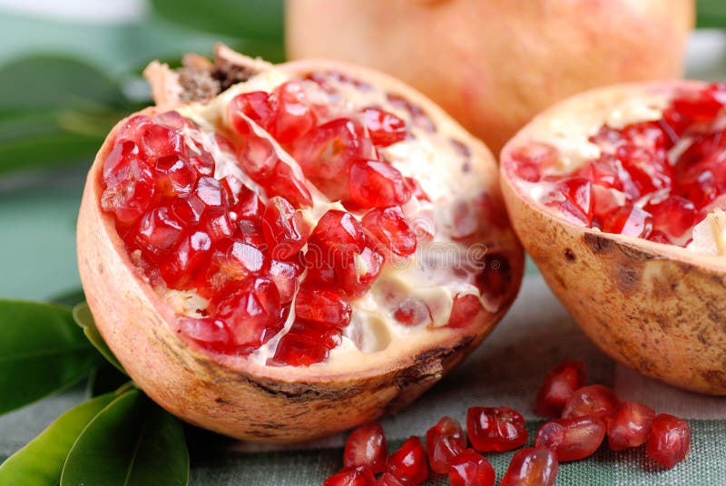 Open Pomegranate with Seeds Stock Photo - Image of eating, antioxidant ...