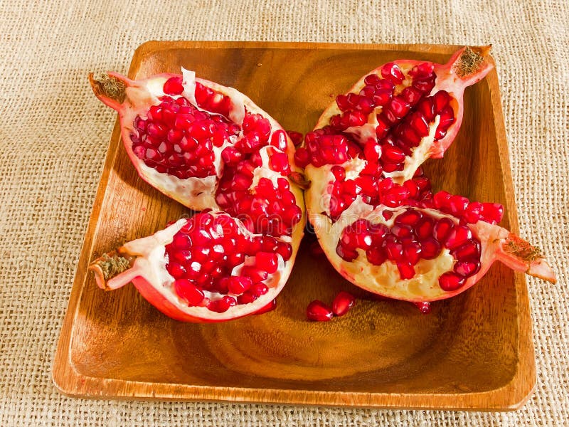 Open pomegranate fruit stock image. Image of uncooked - 61913021