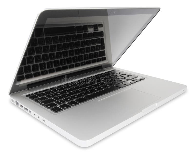 Open portable computer stock image. Image of silver, portable - 7229185