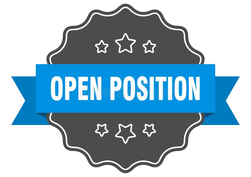 Open Position Label. Open Position Isolated Seal. Sticker. Sign Stock ...
