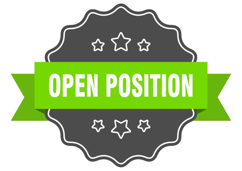Open Position Label. Open Position Isolated Seal. Sticker. Sign Stock ...