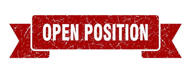 Open Position Round Ribbon Isolated Label. Open Position Sign Stock ...