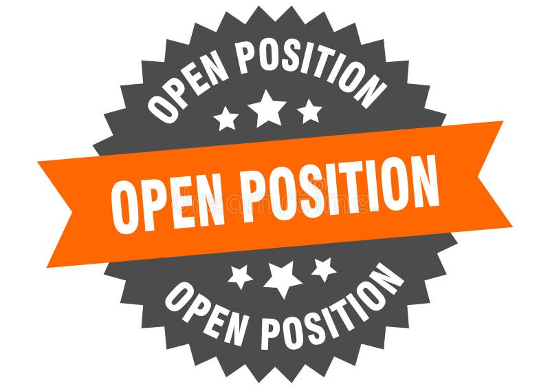 Open Position Label. Open Position Isolated Seal. Sticker. Sign Stock ...