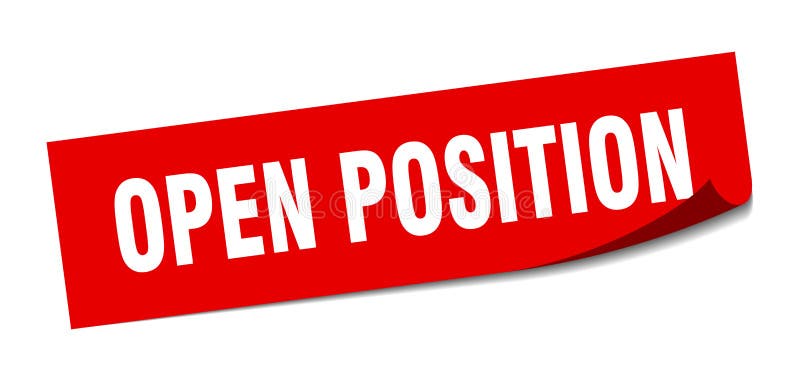 Open Position Sticker. Square Isolated Label Sign. Peeler Stock Vector ...