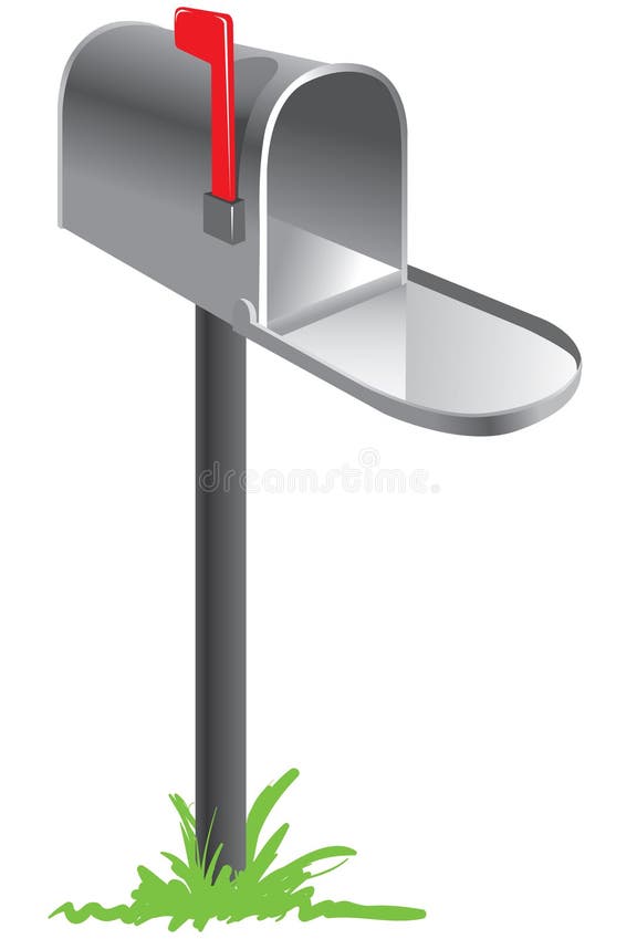 Open post box stock vector. Illustration of mail, grass - 19117203