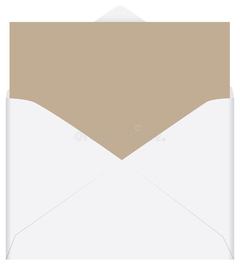 Open Postal Envelope and Postcard Stock Vector - Illustration of ...
