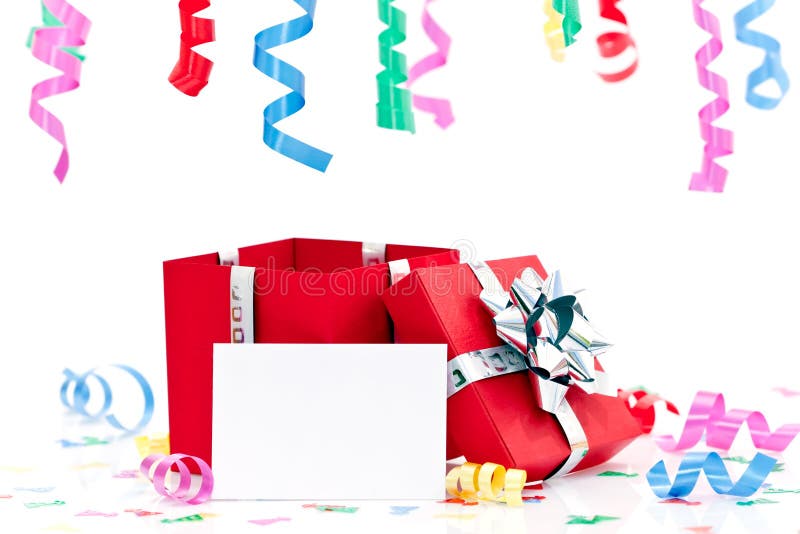 Red open present box stock image. Image of happy, birthday - 1041707