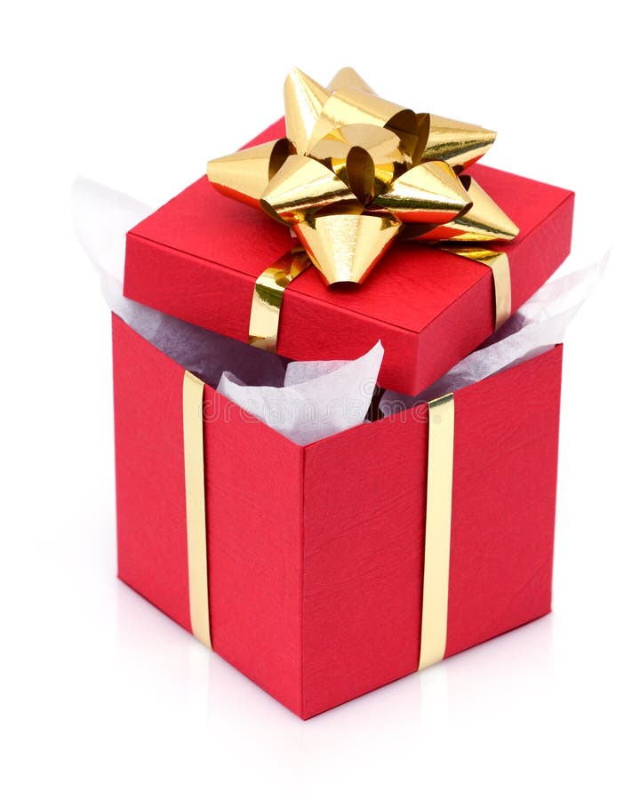 Open present in box stock photo. Image of opened, isolated - 19796028