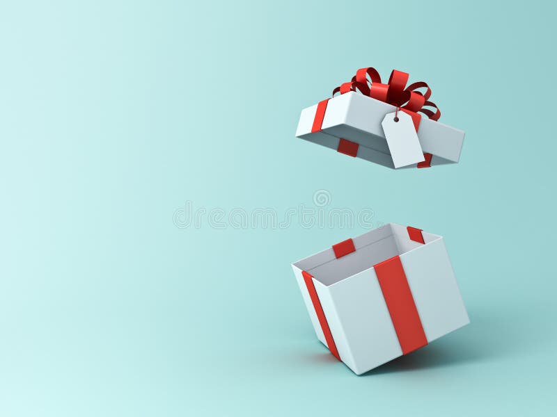 Open Present 3d Illustration Stock Illustration - Illustration of merry ...
